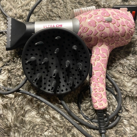 Hair | Chi Pink Cheetah Blow Dryer | Poshmark